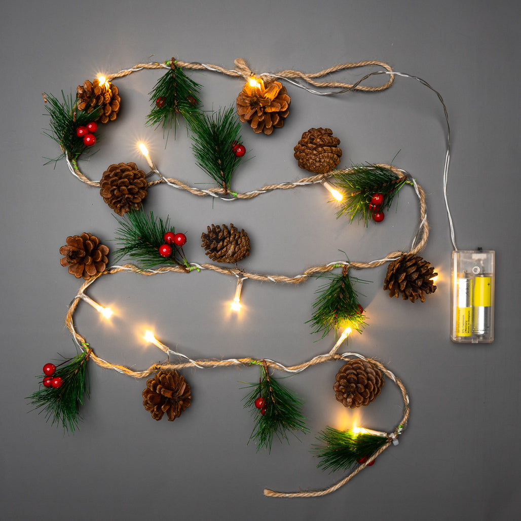 10 LED Pine Cone Lights